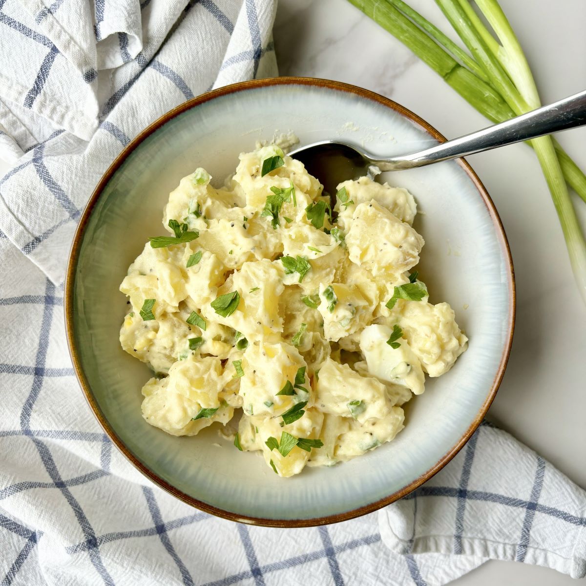 Spring Onion Potato Salad (Low FODMAP) – Nosh Nourish Wander